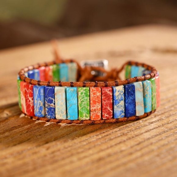 EvelynCreations | Jewelry | 7 Chakra Stone Bracelet Natural Assorted ...